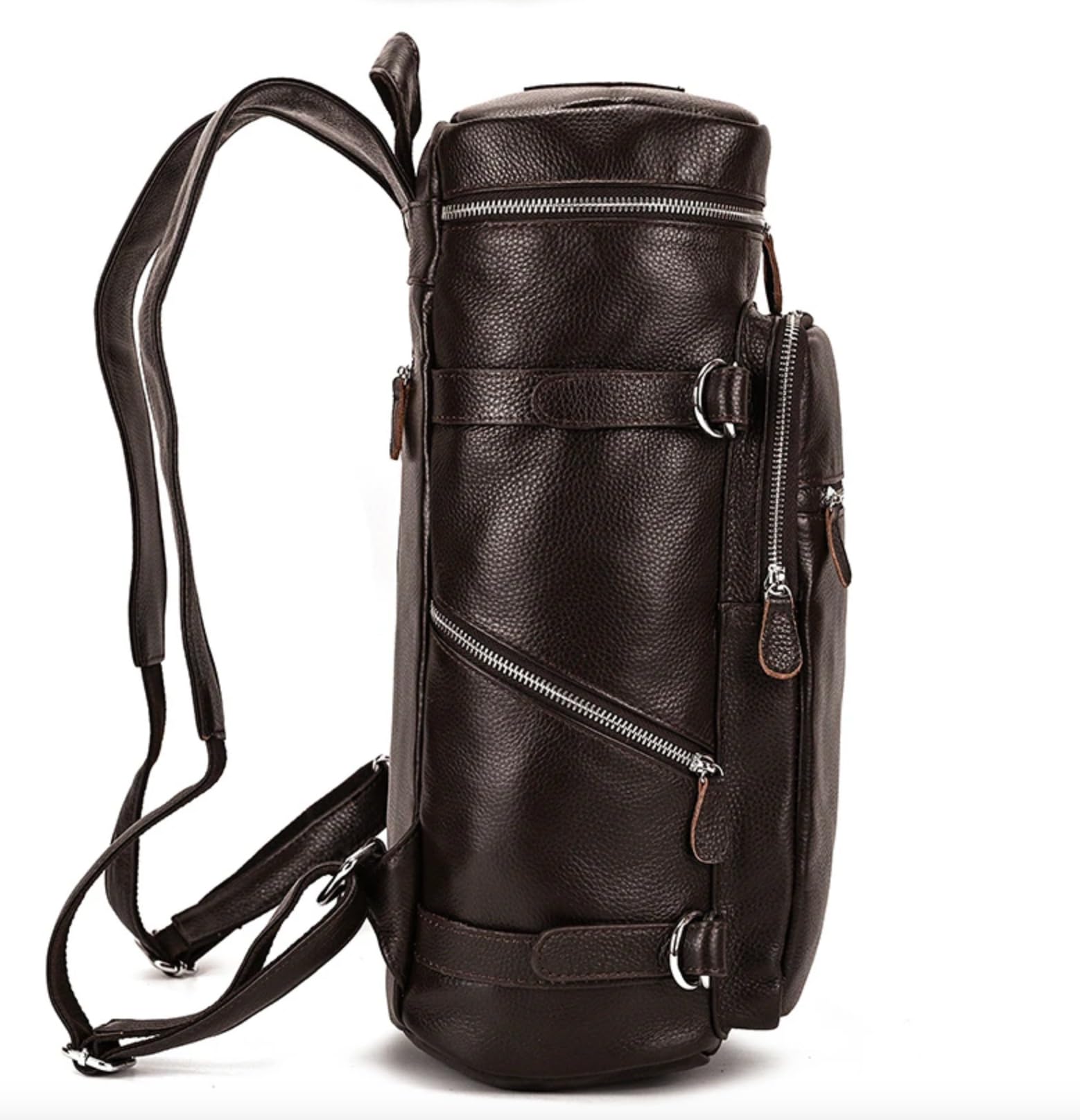 Nikki and Max Genuine Leather Backpack for Men, Vintage Luxury Laptop Backpack for Office Travel Backpack Bag Men's Daypack (Brown)