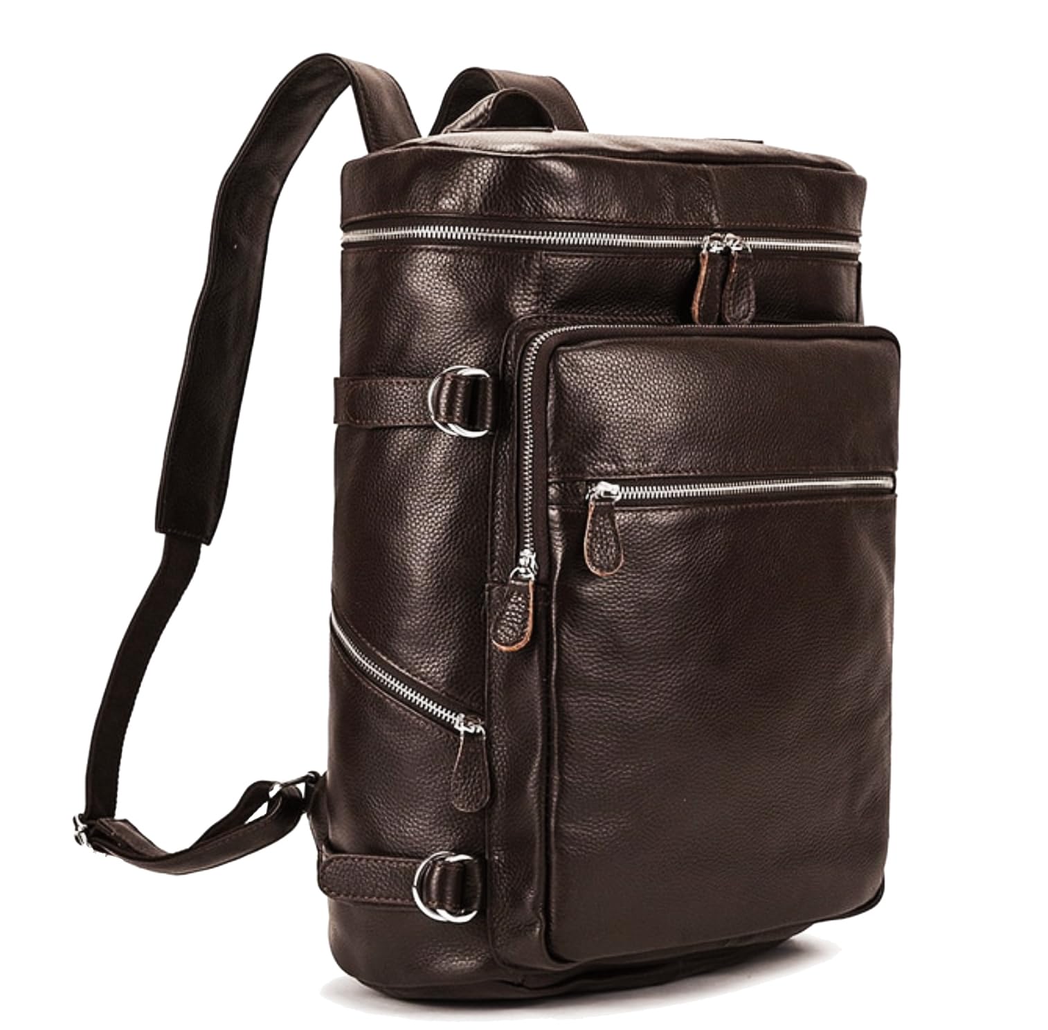 Nikki and Max Genuine Leather Backpack for Men, Vintage Luxury Laptop Backpack for Office Travel Backpack Bag Men's Daypack (Brown)