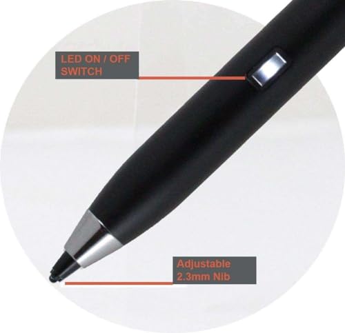Broonel Black Fine Point Digital Active Stylus Pen - Compatible with Dynabook Portégé X40L-K 14" Laptop