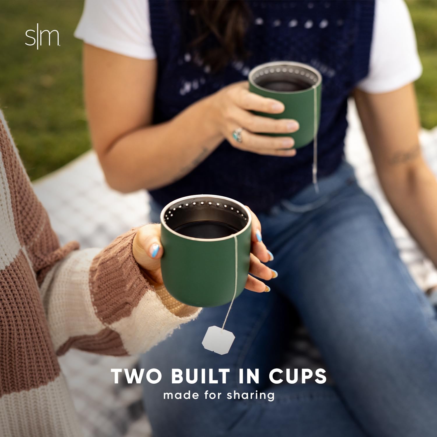 Simple Modern 36oz Insulated Hot Beverage Bottle with 2 Mugs | Travel Coffee Thermos for Hot Drinks | Twist and Pour Top | Commute, Travel, and Picnic Friendly | Roam Collection | Lavender Mist