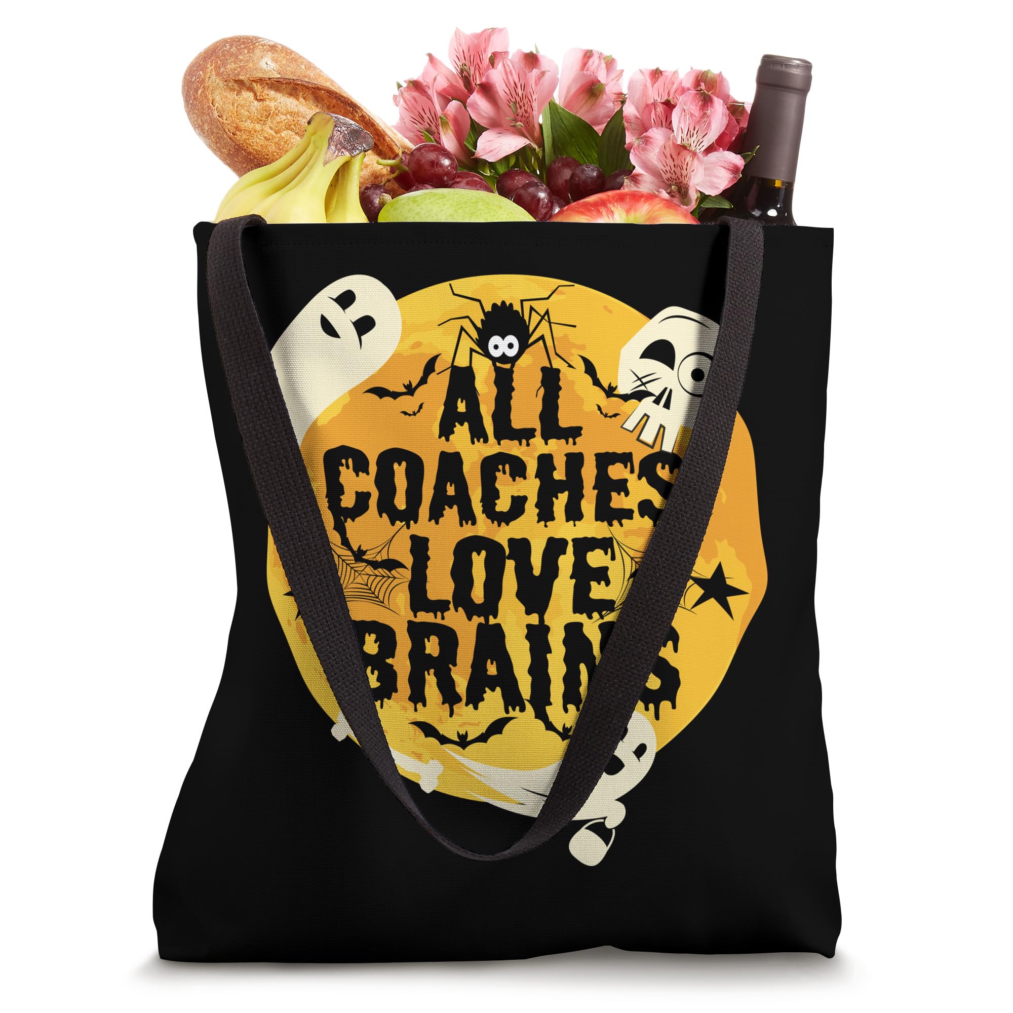 Coaches Love Brains Funny Halloween Coach Tote Bag