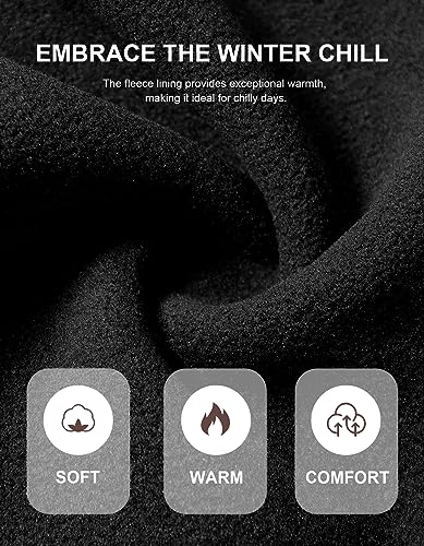 YADIFEN Thermal Underwear for Women Long Johns Sets Base Layer Fleece Lined Long Underwear Pajamas Winter Warm Top Bottom Black