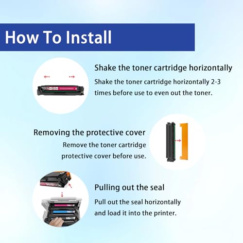 206A Toner Cartridges Compatible for Hp W2110A W2111A W2113A W2112A High Yield Toner Cartridges with Chip Work for M255DW M255NW M282NW M283CDW M283FDW Printer Cyan