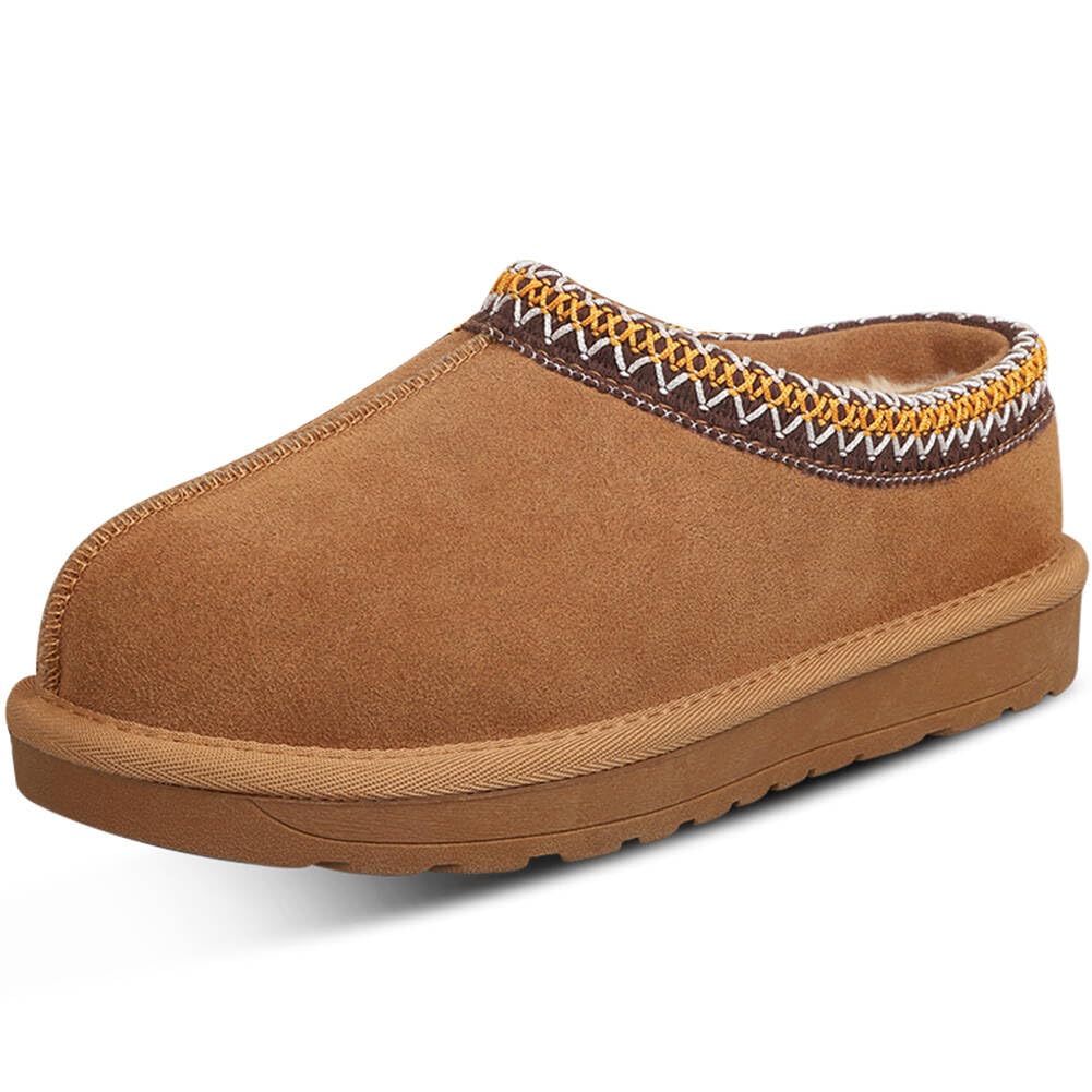 metricfalcon Women's Slippers Platform Mini Boots For Women Suede Leather Indoor/Outdoor Anti-Slip Slipper Comfy Fur Fleece Lined Sneakers Short Ankle Boot