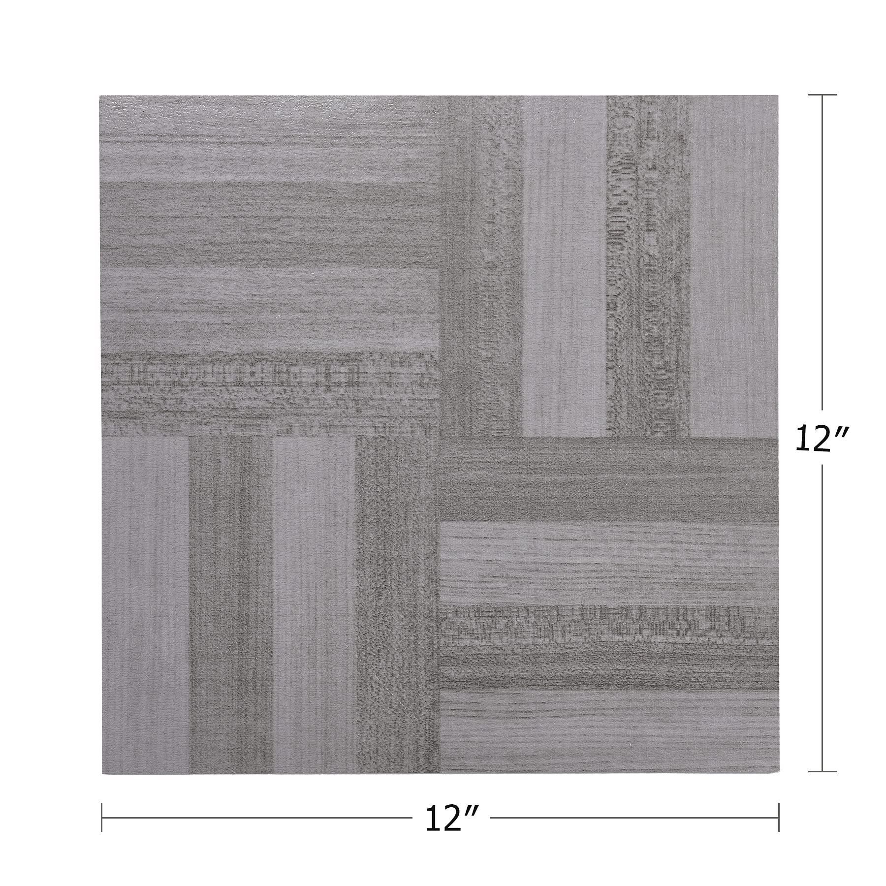 CO-Z 12x12 Inch Embossed Wood Plank Vinyl Flooring Pack of 24, 2mm Thick Peel and Stick Floor Tile Stickers with Weave Pattern, Waterproof Odorless Wood Laminate Flooring for Home Improvement
