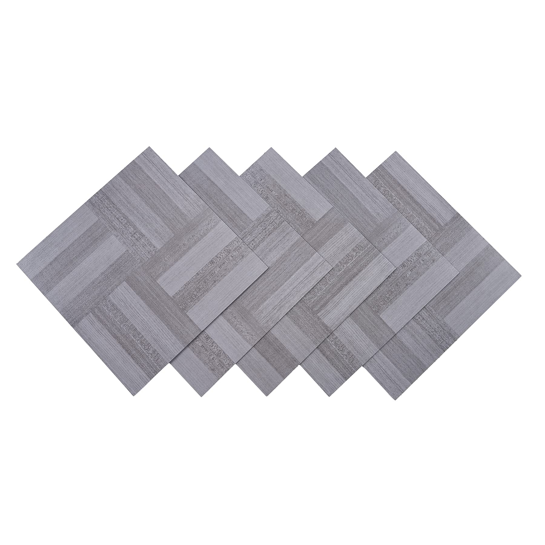 CO-Z 12x12 Inch Embossed Wood Plank Vinyl Flooring Pack of 24, 2mm Thick Peel and Stick Floor Tile Stickers with Weave Pattern, Waterproof Odorless Wood Laminate Flooring for Home Improvement