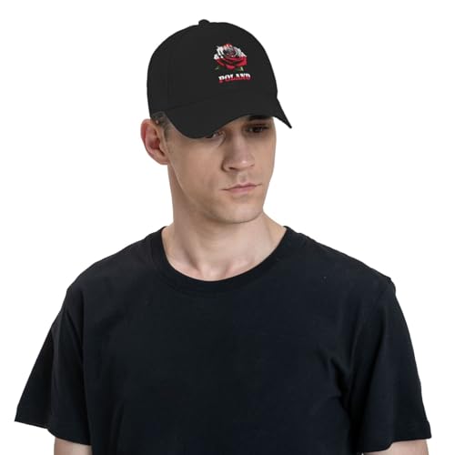 Rose Poland Poles Flag Baseball Cap for Men Women Adjustable Classic Dad Hat Trucker Cap for Running Outdoor Activities Snapback Hat