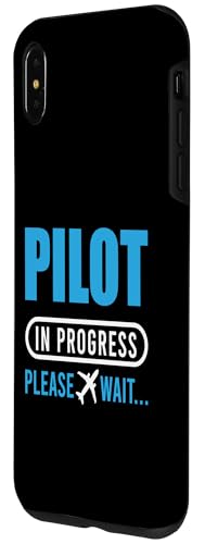 iPhone XS Max Pilot In Progress Airplane Aircraft Aviation Pilot Case