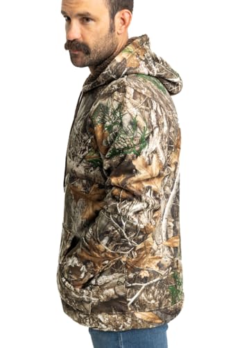 Realtree Men's Camo High Pile Fleece Vest Jacket for Hunting, Hiking and Climbing (US, Alpha, Large, Regular, Regular, Edge | Sherpa)