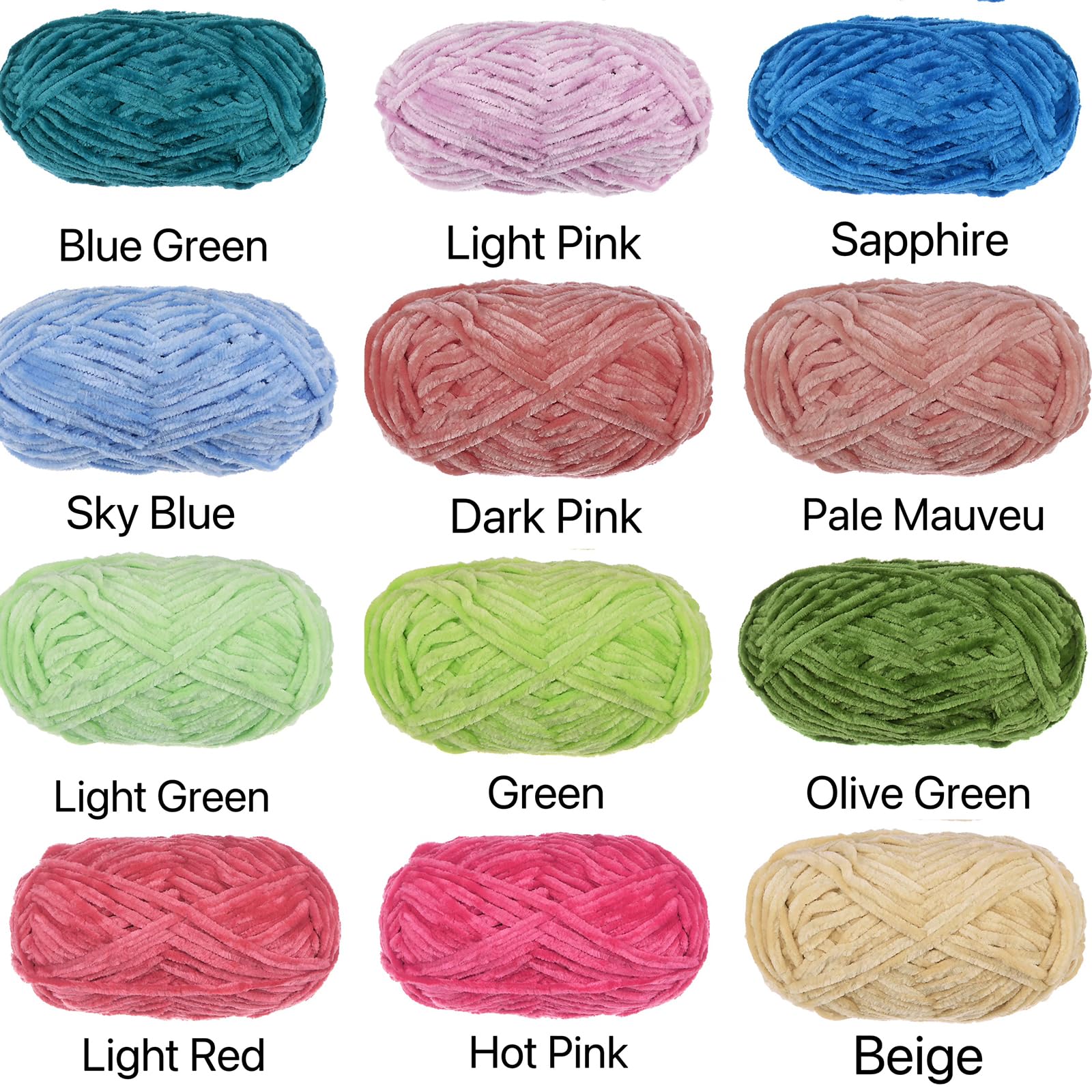 HARFINGTON 2 Skeins Velvet Chenille Yarn 2x100g/7.1oz 174 Yards Total Length #6 Super Bulky Polyester Soft Blanket Yarn for Knitting Weaving Scarf, Yellow