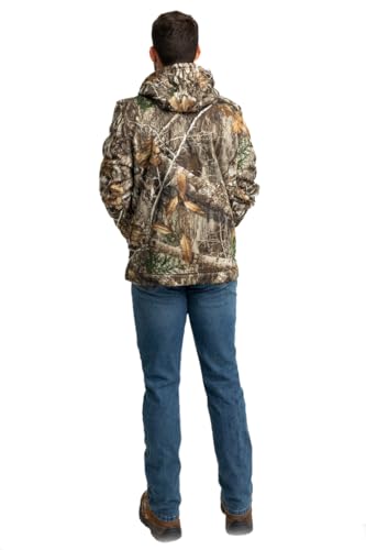 Realtree Men's Camo High Pile Fleece Vest Jacket for Hunting, Hiking and Climbing (US, Alpha, Large, Regular, Regular, Edge | Sherpa)