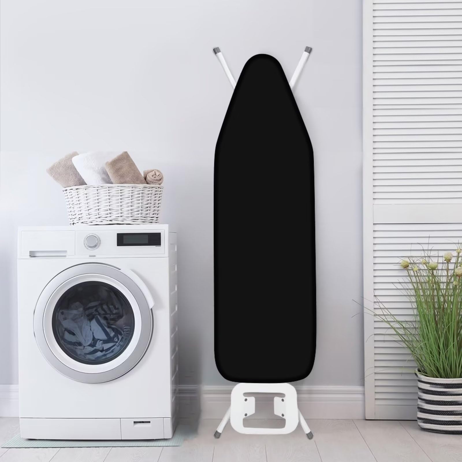 COEQINE Tabletop Ironing Board Cover and Pad Christmas Snowman Cute Tress Print with Elastic Edge and Hook and Loop Fasteners Black Stain