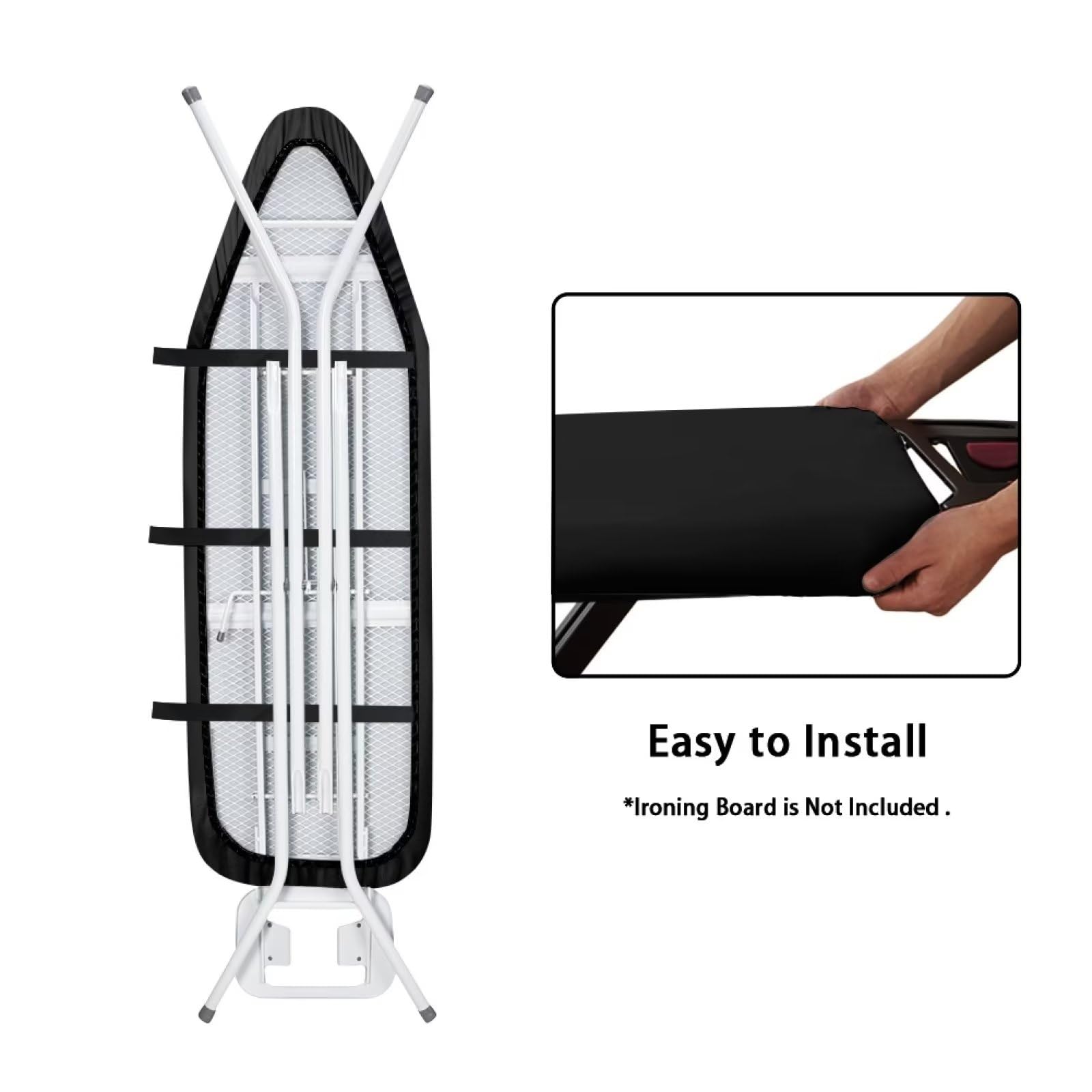 COEQINE Tabletop Ironing Board Cover and Pad Christmas Snowman Cute Tress Print with Elastic Edge and Hook and Loop Fasteners Black Stain