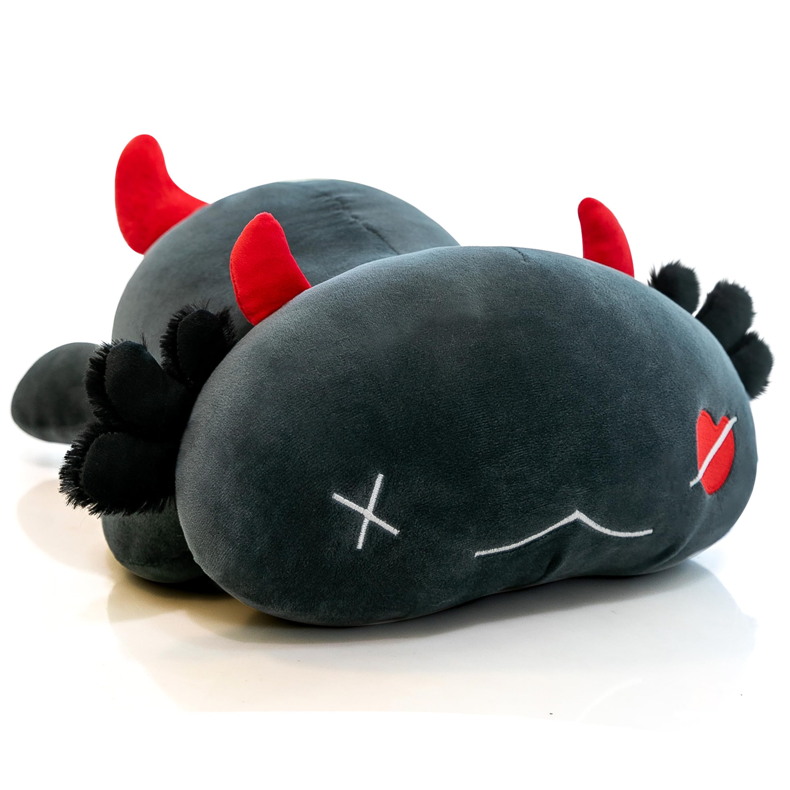 Tiralia Cute Axolotl Plush, Axolotl Stuffed Animals Salamander Plush Pillow Kawaii Soft Plushies Toy Axolotl Doll Gifts for Girls Kids Decor (13in, Black)
