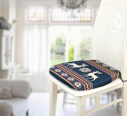 Sigmat Chair Cushion Washable Seat Cushion for Dining Room, Desk, Kitchen,Office 16"x16.5", 1 Pack, 2 Deers