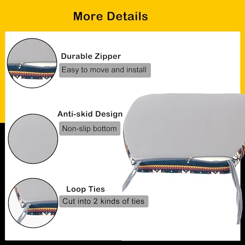 Sigmat Chair Cushion Washable Seat Cushion for Dining Room, Desk, Kitchen,Office 16"x16.5", 1 Pack, 2 Deers