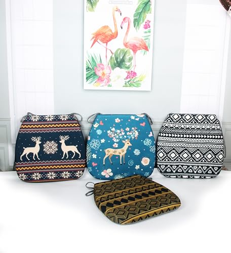Sigmat Chair Cushion Washable Seat Cushion for Dining Room, Desk, Kitchen,Office 16"x16.5", 1 Pack, 2 Deers