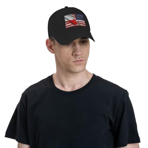 USA American Flag and Poland Poles Flag Baseball Cap for Men Women Adjustable Classic Dad Hat Trucker Cap for Running Outdoor Activities Snapback Hat