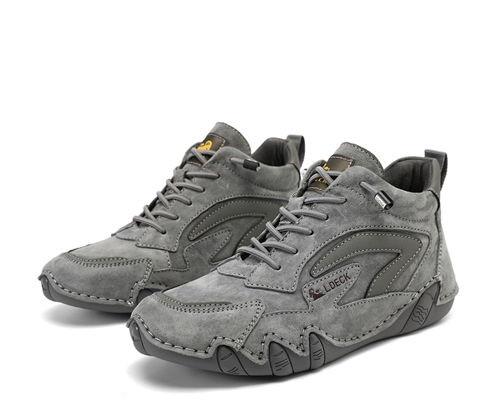 Tzsaixeh Women's Handmade Suede Explorer Waterproof Hiking Boot For Outdoor Trail Shoes Non-Slip Trekking Shoes Comfort Sports Walking Chukka Boots (Color : Gray, Size : 4.5)