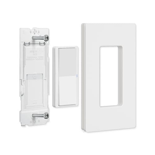 Lutron Pico Paddle Remote Wall-Mounting Kit for Wireless 3-Way Switch Applications w/Caseta Smart Dimmer Switches, Includes Remote, Wallbracket, Wallplate, and Wire Label Stickers, PJ2W-P2B-WH,White