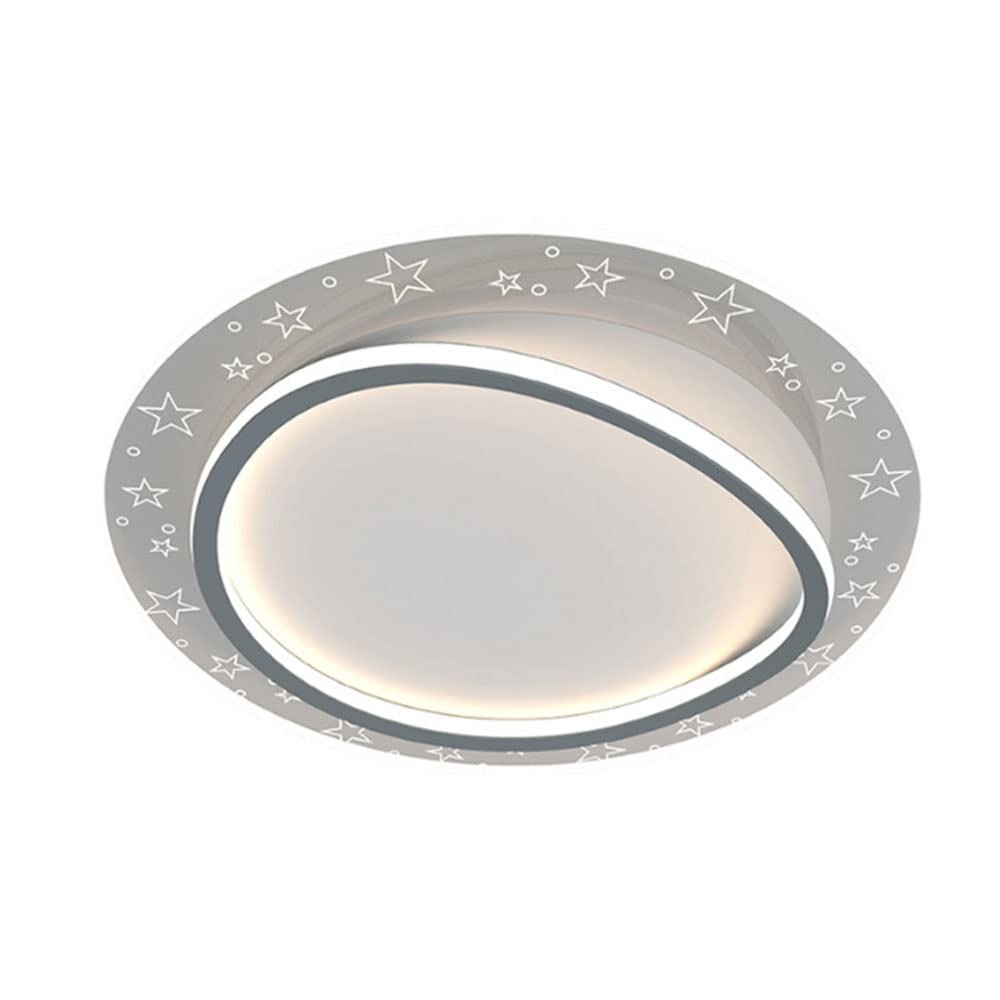 Hanging Lamp , Modern Round Ceiling Light Fixture Dimmable Flush Mounted Ceiling Lamp for Living Room Bedroom Kitchen Gold Acrylic LED Ceiling Chandelier for Kid's Boys Girls Room Interesting Life ( C