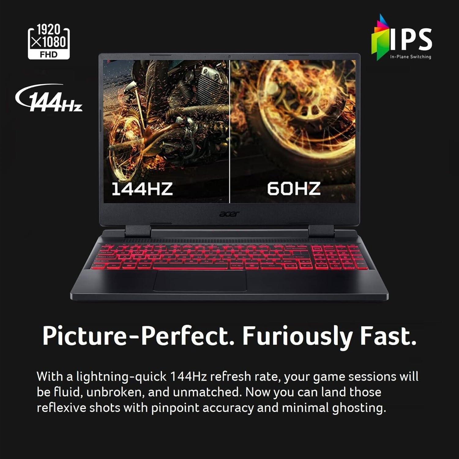 acer Nitro 5 Gaming Laptop, 15.6" FHD IPS 144Hz Display, 12th Gen Intel 12-Core i5-12500H, GeForce RTX 3050, 32GB RAM, 2TB PCIe SSD, Thunderbolt 4, Backlit Keyboard, WiFi6, PDG HDMI Cable, Win 11 Pro