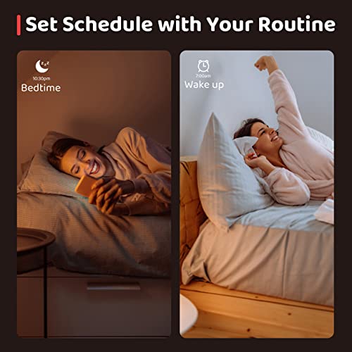 OREiN Smart WiFi Light Bulbs, Music Sync RGBTW LED Light Bulbs Color Changing Light Bulb, A19 E26 60W Equivalent, Dimmable Multicolor Smart Bulbs That Work with Alexa/Google Home, 800LM CRI>90, 4 Pack