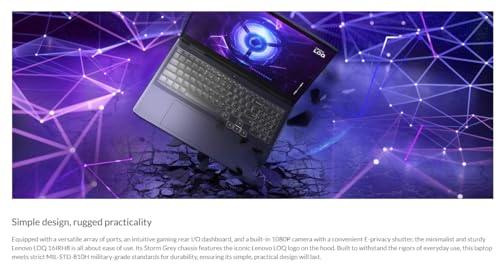 Lenovo LOQ 16" 144Hz WUXGA Gaming Laptop, GeForce RTX 4050, Intel Core i5-13500H, 64GB DDR5 RAM, 2TB PCIe SSD, Webcam, Backlit Keyboard, RJ-45, Wi-Fi 6, Windows 11 Home, Grey