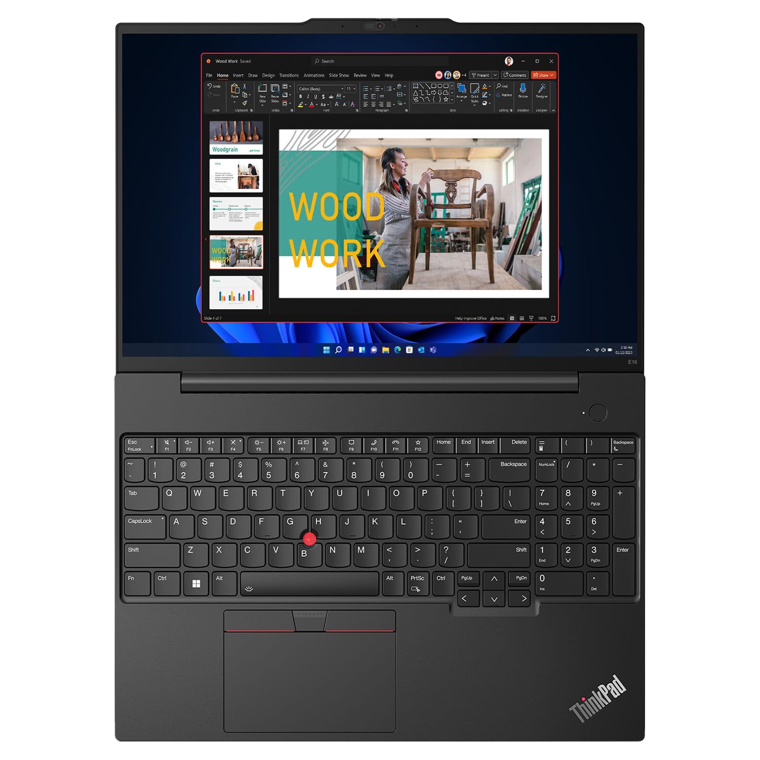 Lenovo ThinkPad E16 Business Laptop, 16" WUXGA Touchscreen, AMD Ryzen 7 7730U, 24GB RAM, 1TB SSD, Webcam, HDMI, Backlit Keyboard, Fingerprint Reader, Wi-Fi 6, Windows 11 Pro