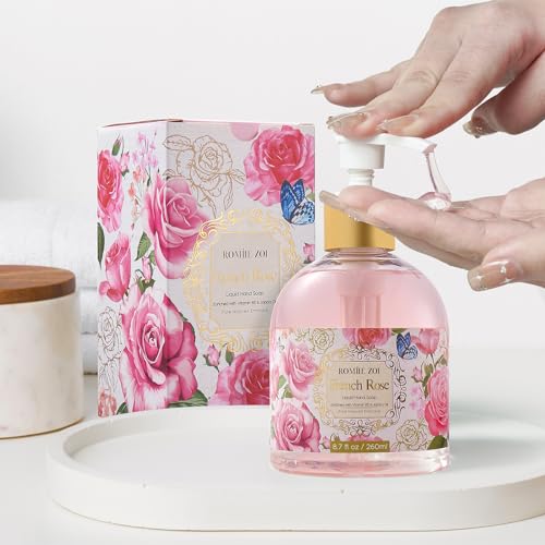 ROMIIE ZOI Liquid Hand Soap with Gift Box - French Rose - 260ml/ 8.7 fl.oz (Pack of 3)