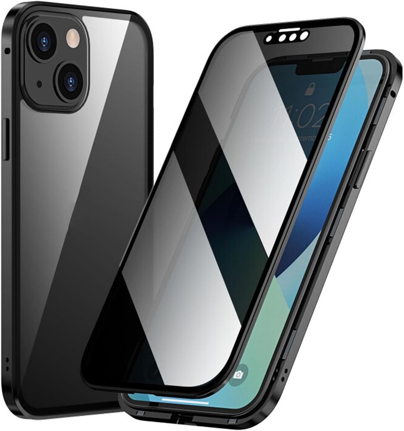 Cipherguard Magnetic Privacy Case for iPhone, Privacy Phone Case, Anti Peep 360 Degree Front, Privacy Screen for iPhone 12/13/14 Pro Max (13 ProMax, Black)