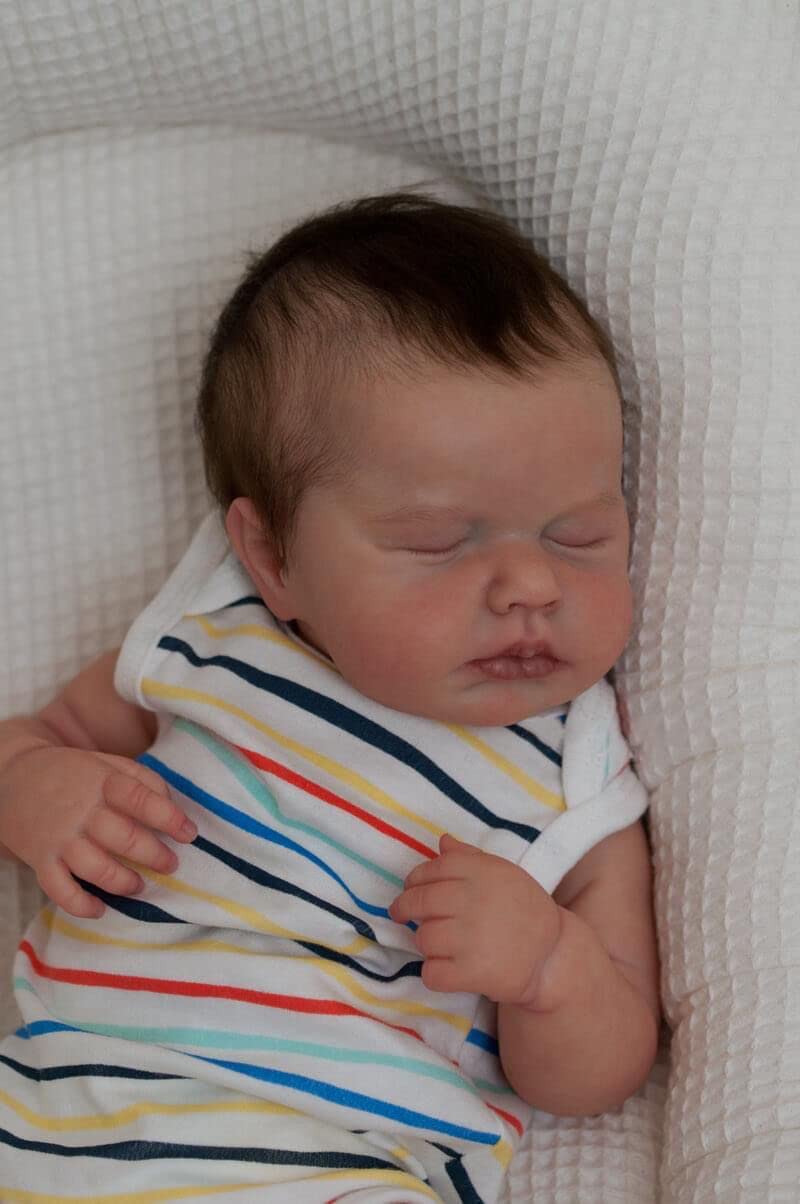 RXDOLL Vinyl Full Body Silicone Reborn Baby Dolls Boy 20 inch Sweet Sleeping Newborn Baby Dolls Realistic Anatomically Correct Baby Boy Doll Lifelike Handmade Reborn Doll