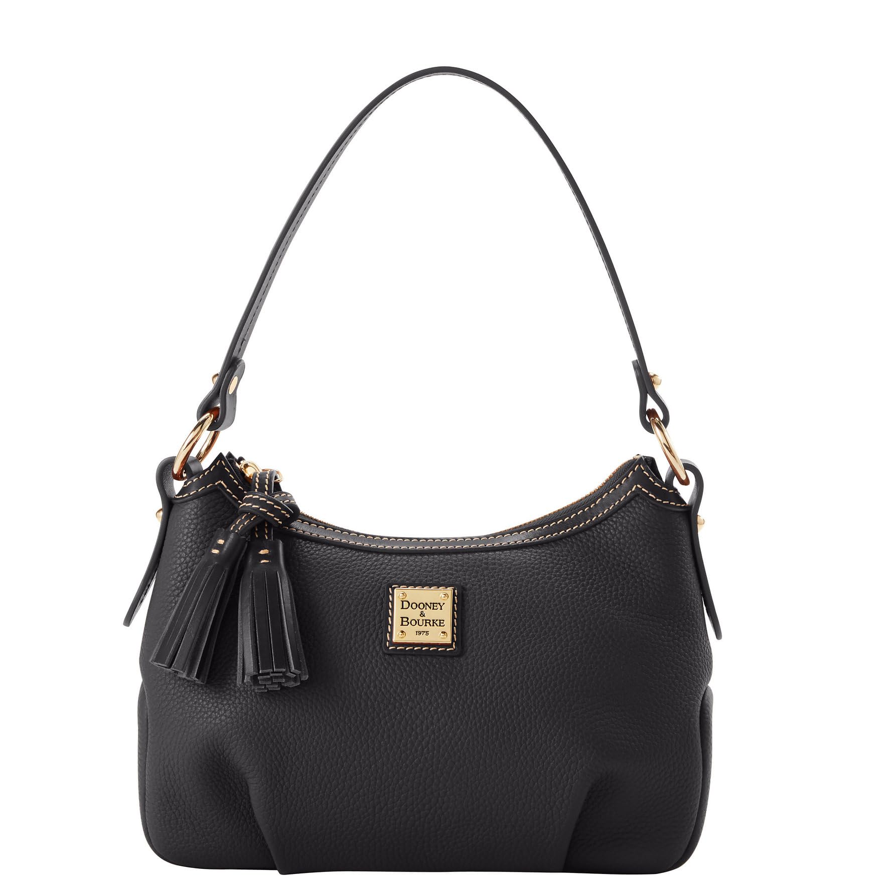 Dooney & Bourke Handbag, Pebble Grain Pouchette Shoulder Bag - Black