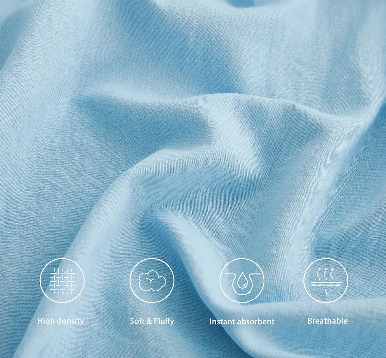 Chezmoi Collection Stone Washed Full Size Sheet Set - 4-Piece Extra Soft Breathable Wrinkle & Fade Resistant 14-Inches Deep Pocket Sheets & Pillowcases Set - Full, Chambray Blue