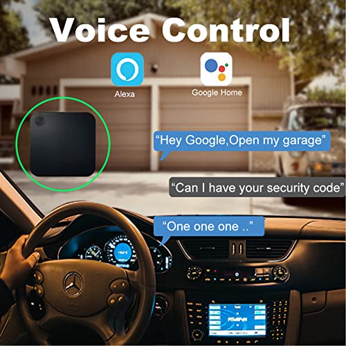 Universal Smart Wi-Fi Garage Door Wireless Remote, WiFi Garage Door Opener,myq Garage Door Opener,Compatible with Amazon Alesxa, Google Assistant