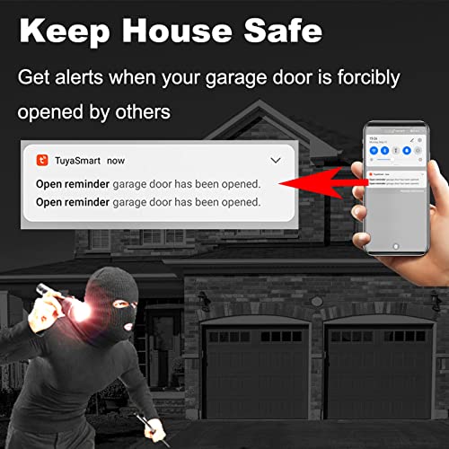 Universal Smart Wi-Fi Garage Door Wireless Remote, WiFi Garage Door Opener,myq Garage Door Opener,Compatible with Amazon Alesxa, Google Assistant