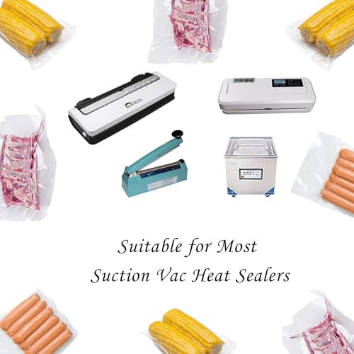 2 Pack 11" × 50' Vacuum Sealer Bag Rolls, Airproof Seal Bags for Food Storage, Meal Prep and Sous Vide, BPA-Free Thickened Sealer Bag Rolls