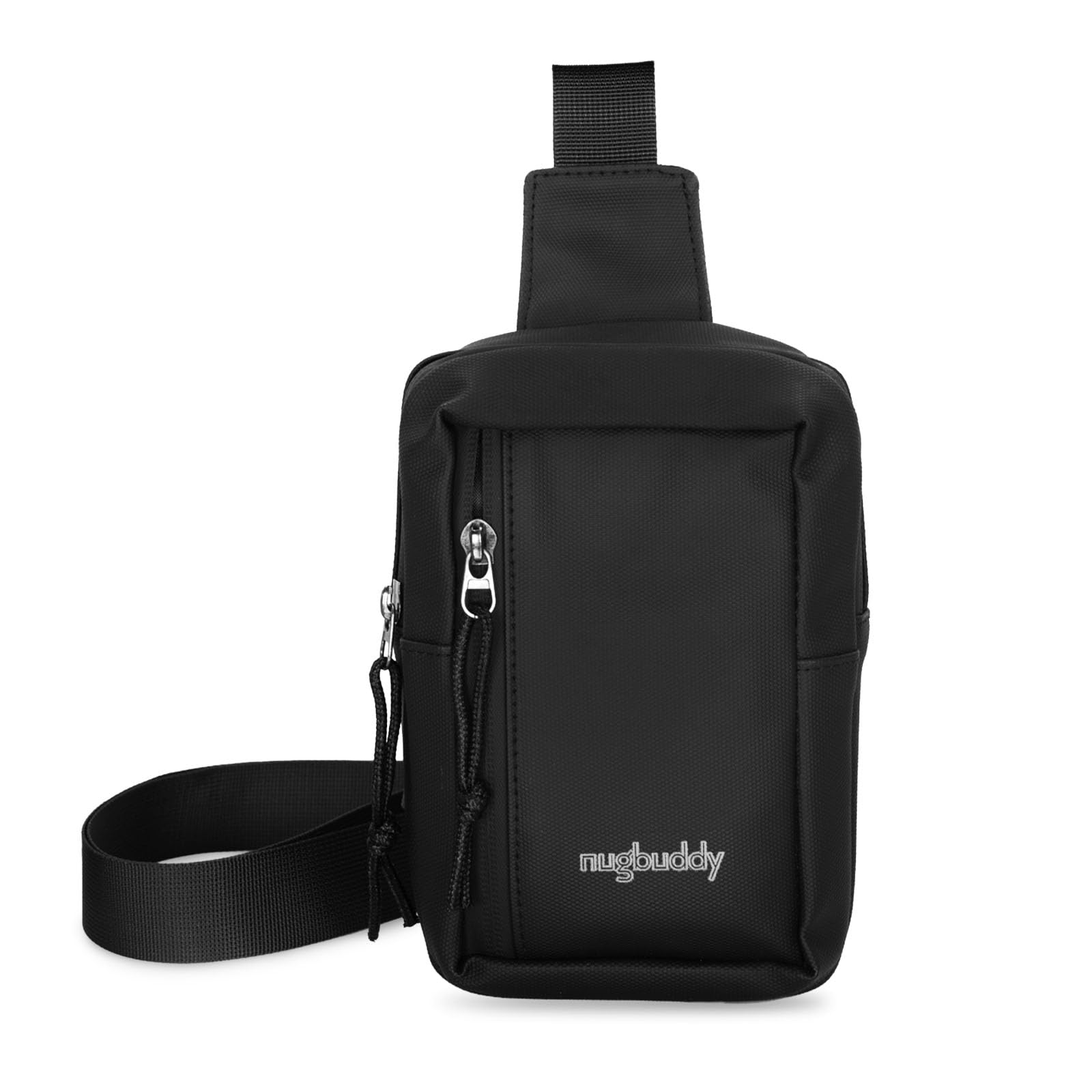nugbuddy Smell Proof Bag, Crossbody Stash Container, Discreet Herb Storage Accessory, Carbon Lined Mini Sling Bag, Small Travel Pouch, Minimalist Essentials, Black Backpack