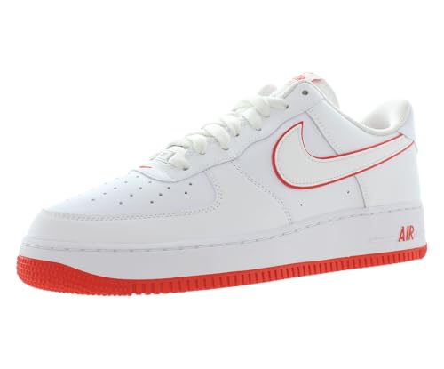 Nike Air Force 1 '07 White/White-Picante Red-White Mens Size 8.5