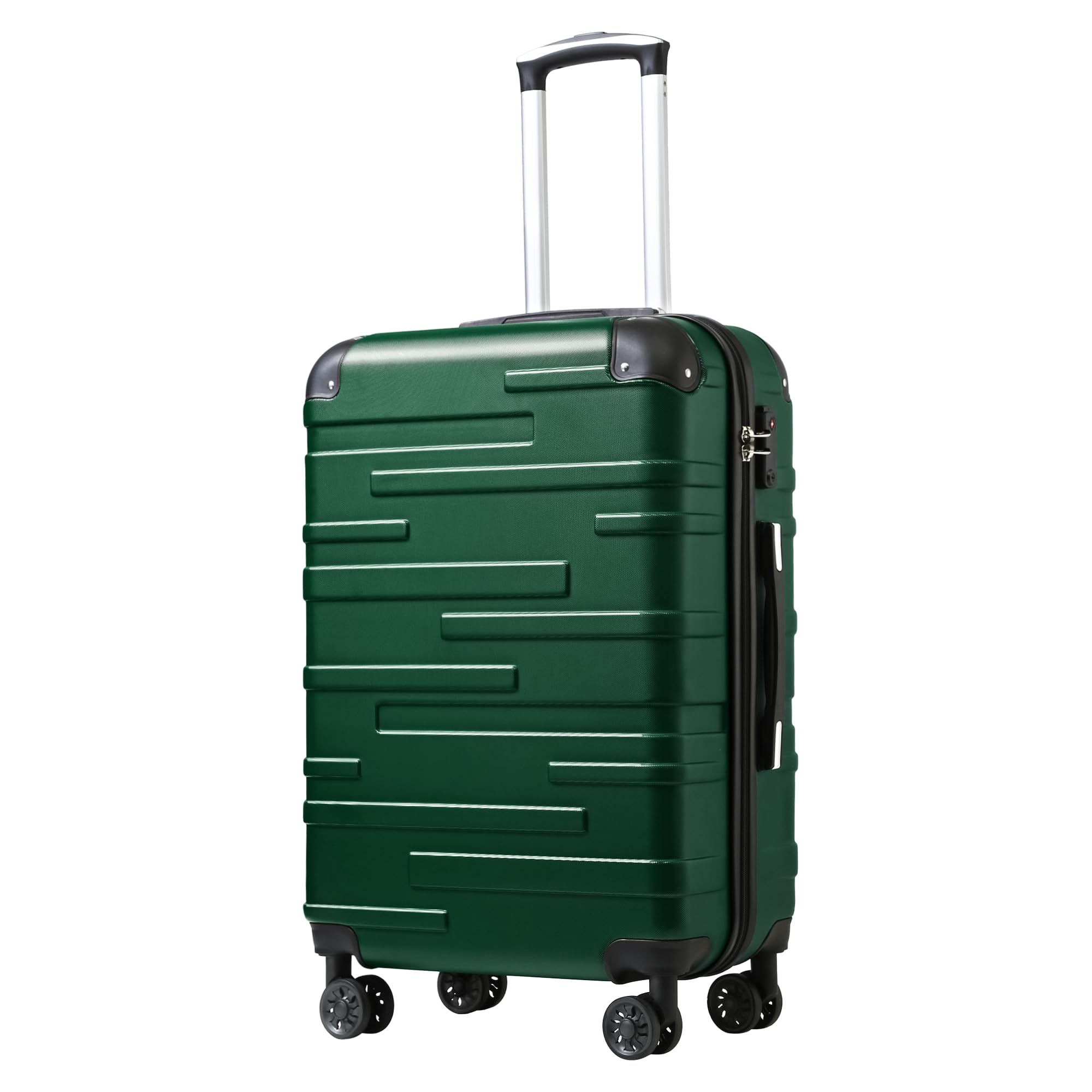 Coolife Luggage Suitcase Carry-on Hardside Travel Luggage TSA Lock Spinner Telescopic Handle