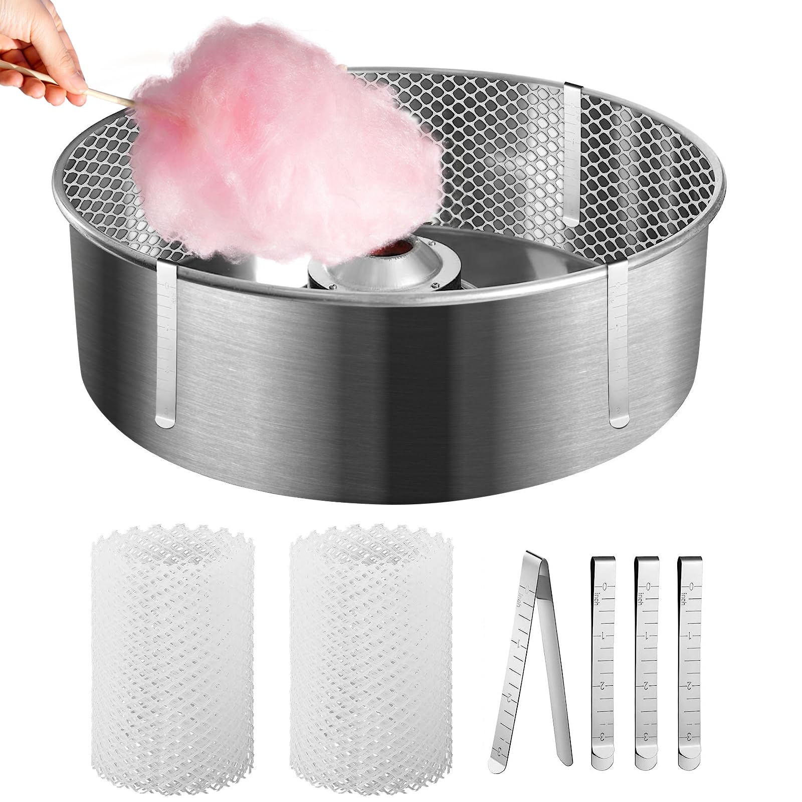 LIANQIAN Sets Cotton Candy Machine Mesh and Clip Stabilizer Kit for Candy Floss Maker Machine