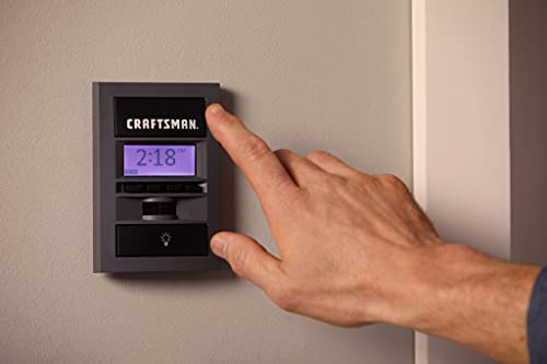 Craftsman 1/2 HP Smart myQ Smartphone Controlled-Belt Drive, Wireless Keypad Included, Model CMXEOCG572, Red Garage Door Opener