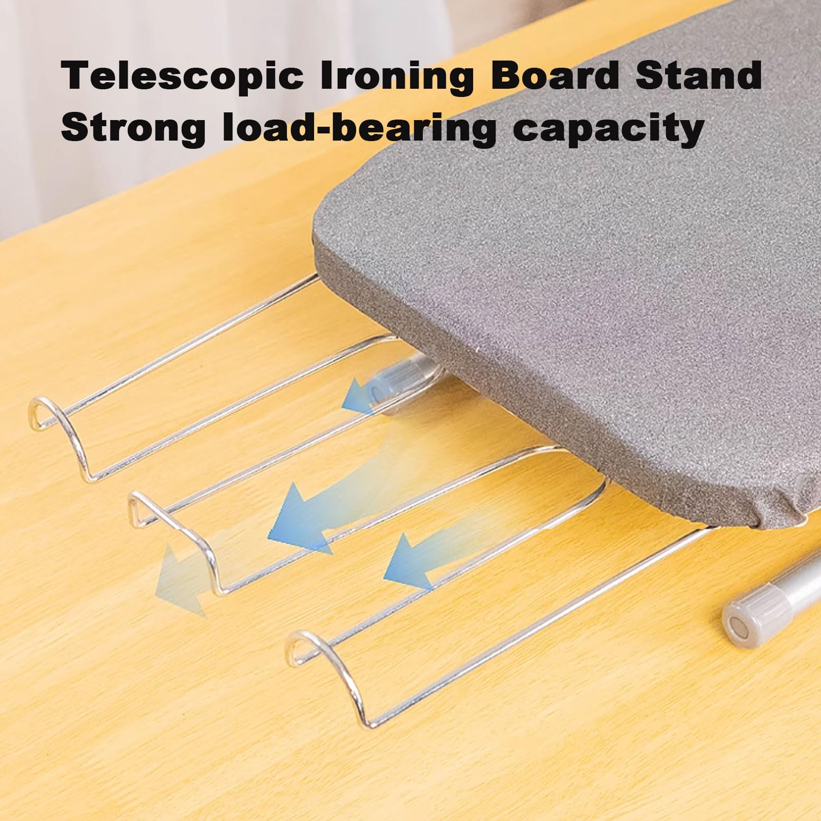 Tabletop Iron Board with Ironing Guard, Portable Ironing Board with Iron Rest, Foldable Mini Ironing Board with Heat-Resistant Cover and Cotton Pads(37×12.4in) (Black)