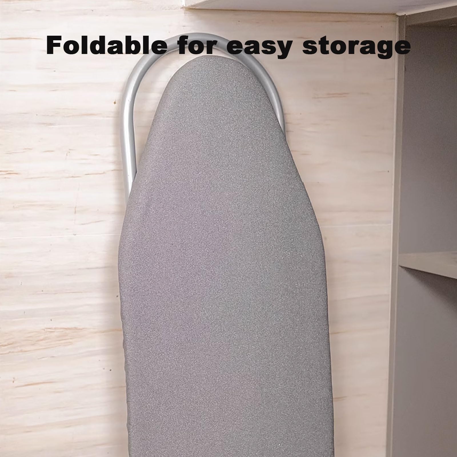 Tabletop Iron Board with Ironing Guard, Portable Ironing Board with Iron Rest, Foldable Mini Ironing Board with Heat-Resistant Cover and Cotton Pads(37×12.4in) (Black)