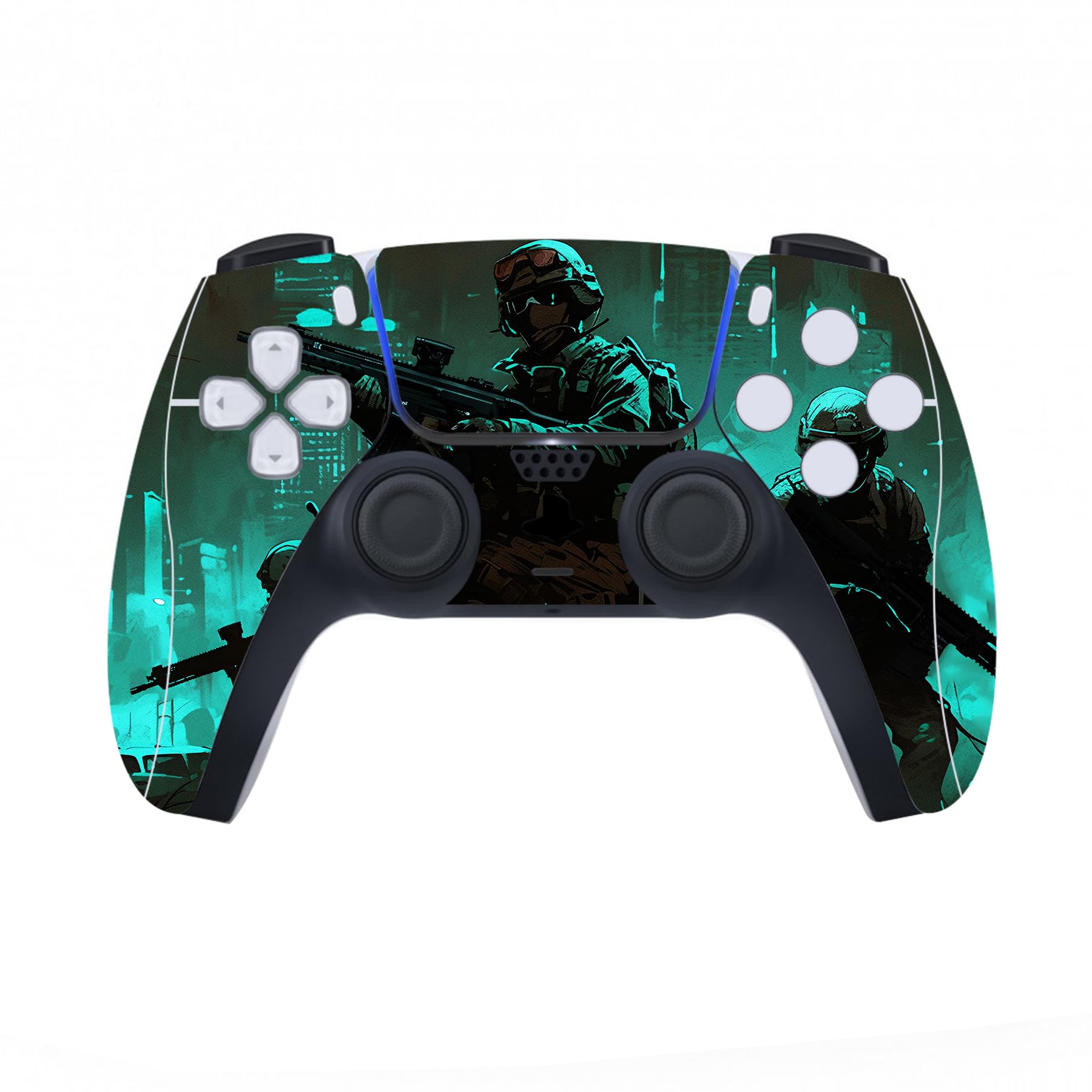 PlayVital Fearlessness Full Set Skin Decal for ps5 Console Digital Edition, Sticker Vinyl Decal Cover for ps5 Controller & Charging Station & Headset & Media Remote