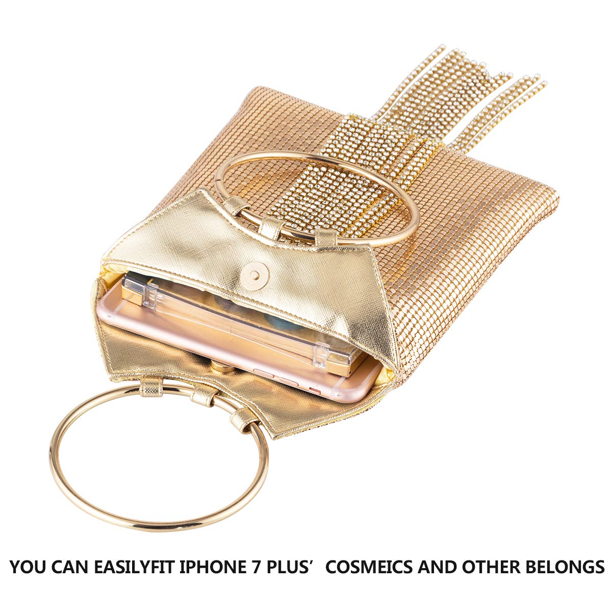 Upgrade Rhinestone Evening Bag Silver Clutch Sparkly Diamond Purse for Women Party Club Wedding bags