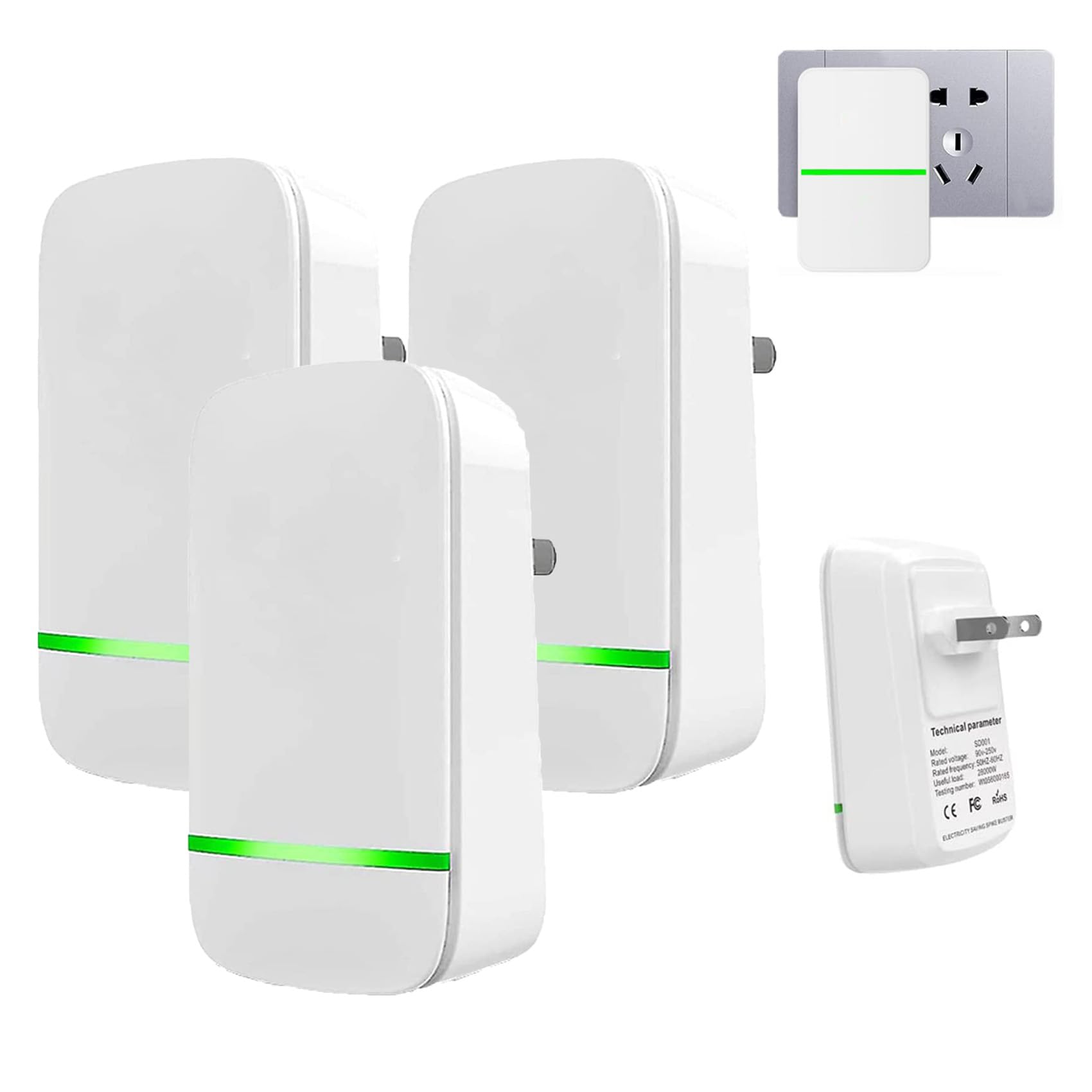 Slash Watts - 2024 New Pro Power Saver, Esaver Watt Energy Saving Device, 90v-250v 30kw Power Saver Electricity Saving Device Save Electricity Fpr Household Office Market (3Pcs)