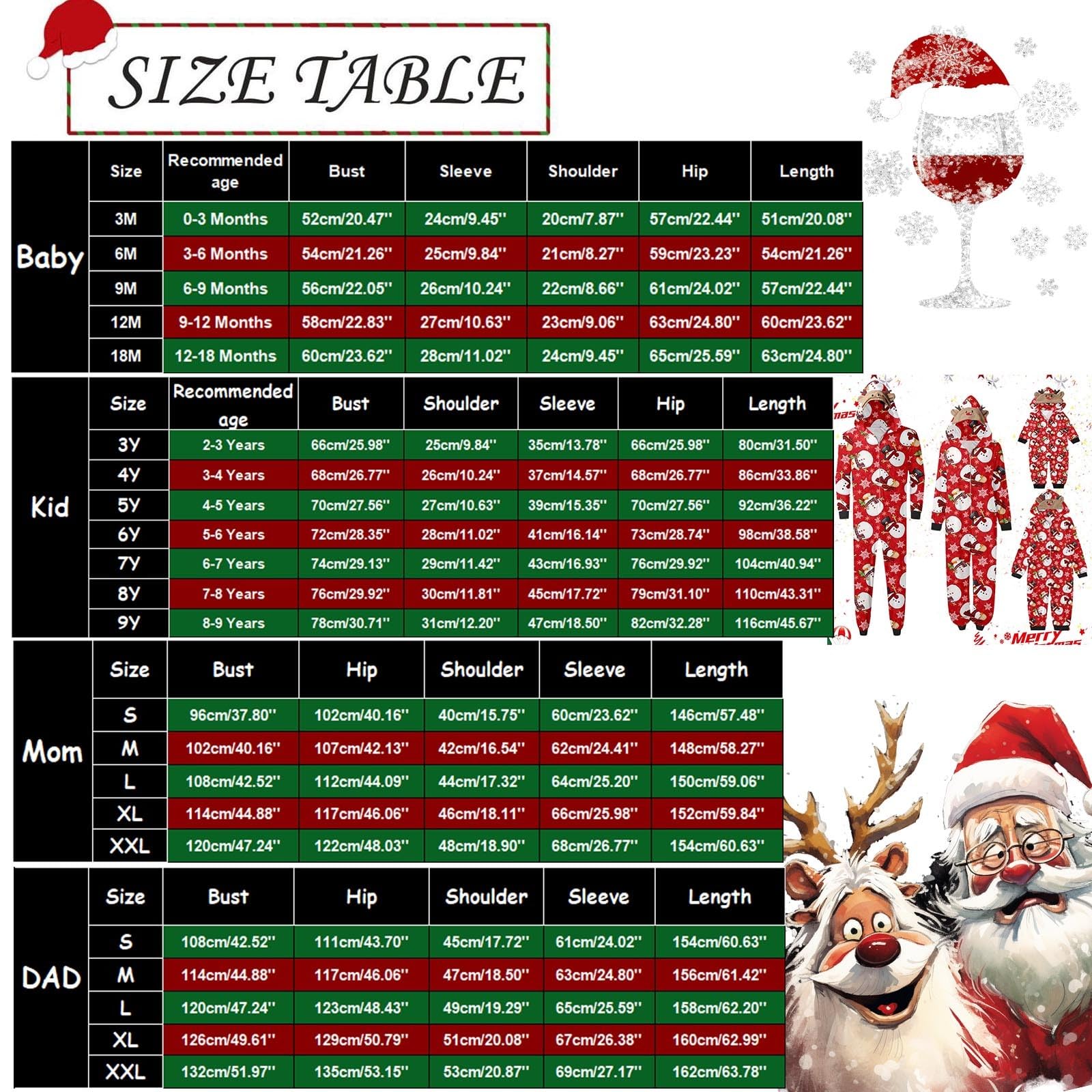 Family Christmas Pjs - Matching Onesie & Shirts Set with Dog Pjs