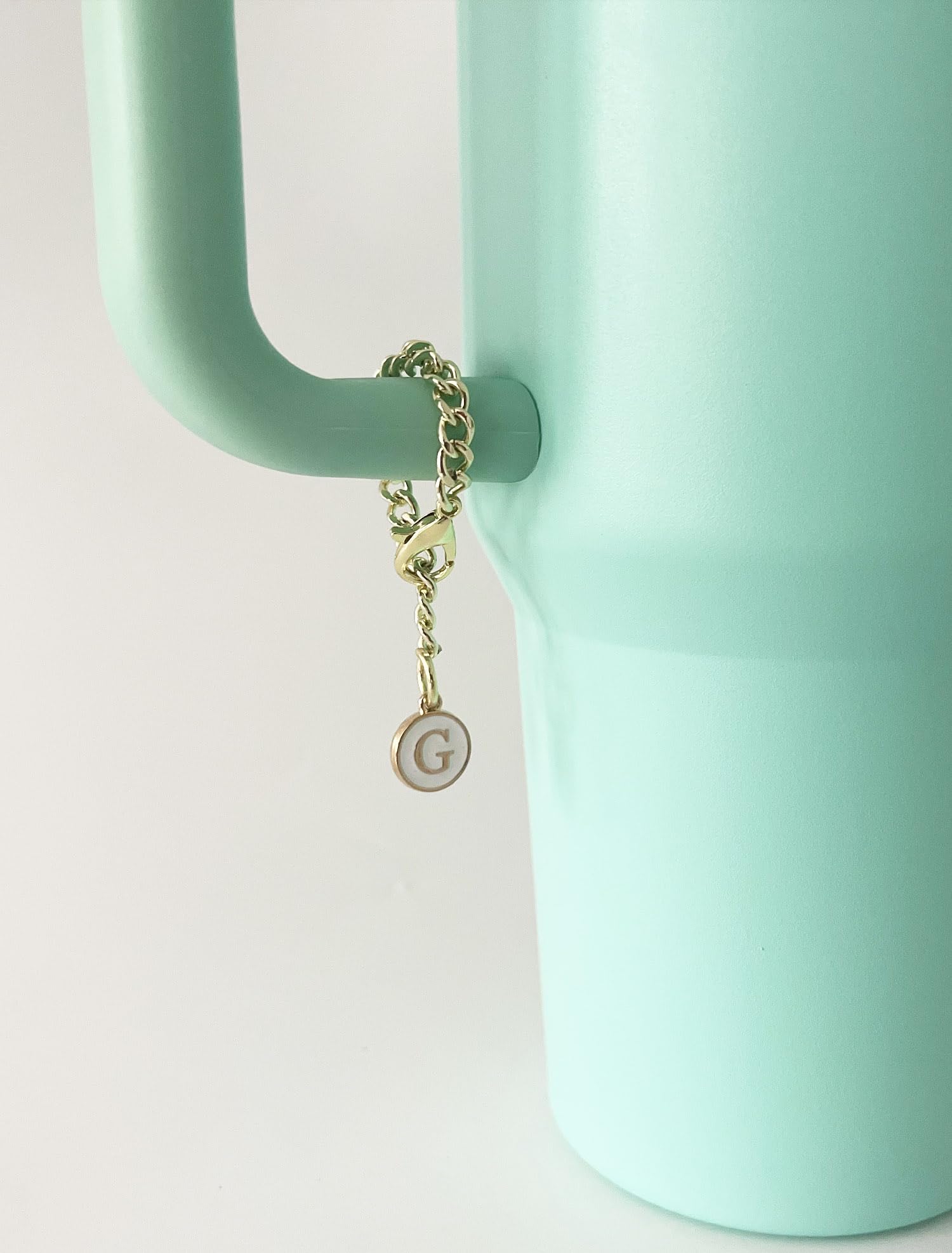 Tovly 2PCS Stanley Cup Accessories Letter Charms Name ID Initial Letter Handle Personalized Charm For Stanley Tumbler (G)