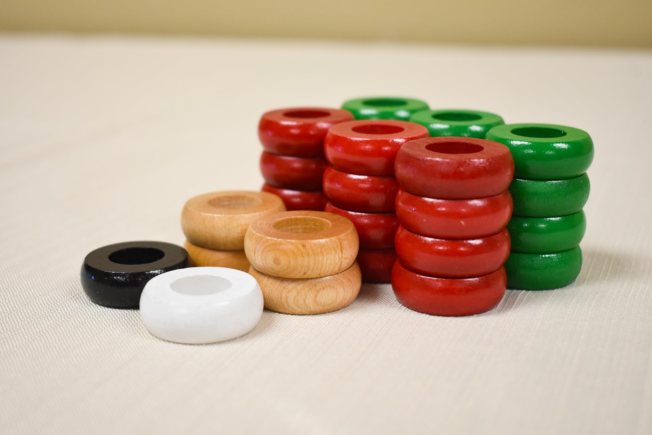 30 Red and Green Pinnochi/Pichenotte Rings (Small Rings โ 1 1/8 inch Diameter (2.9cm))